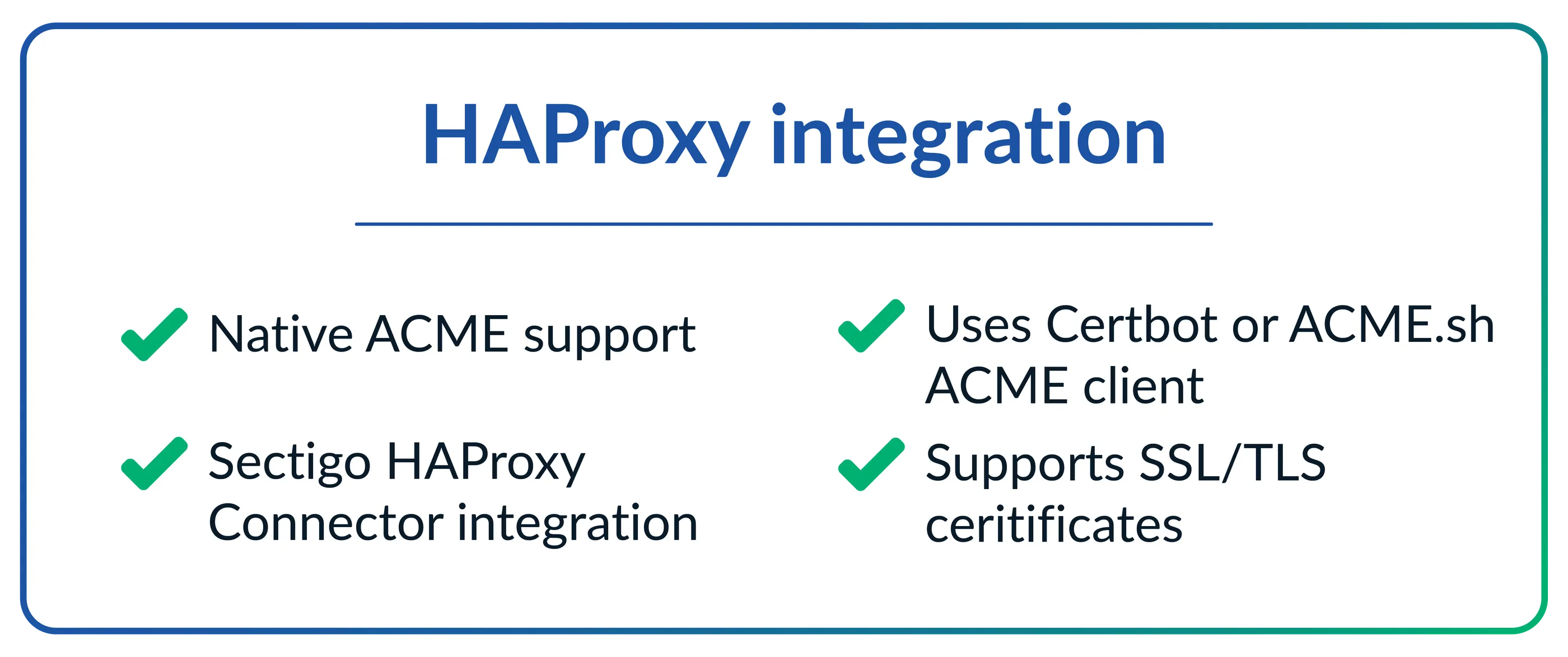 Integrations - HAProxy | Sectigo® Official